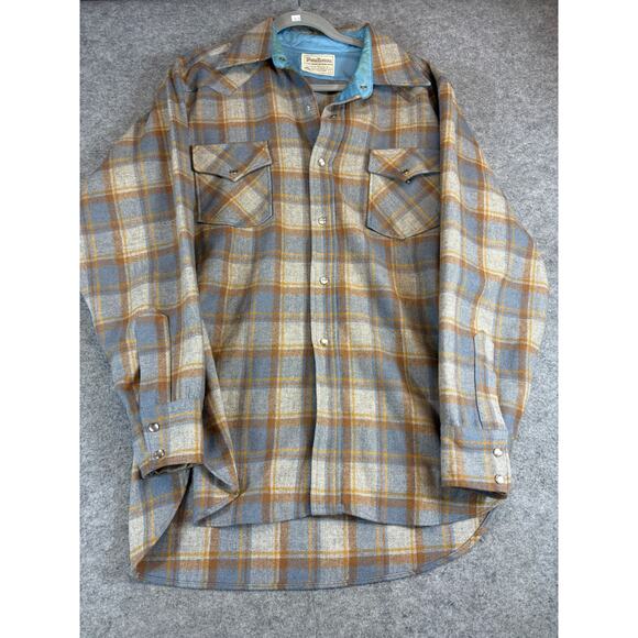 Pendleton | Shirts | Vtg Pendleton High Grade Western Shirt Mens L Wool ...